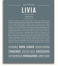 Livia | Name Art Print – Name Stories