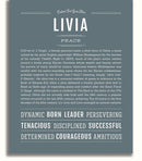 Livia | Name Art Print – Name Stories