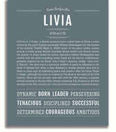 Livia | Name Art Print – Name Stories