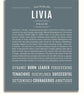 Livia | Name Art Print – Name Stories