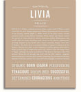 Livia | Name Art Print – Name Stories