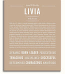 Livia | Name Art Print – Name Stories