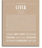 Livia Personalized Name Meaning Art Prints – Name Stories