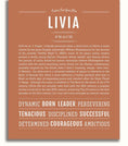 Livia | Name Art Print – Name Stories
