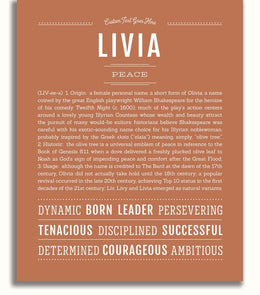 Livia | Name Art Print – Name Stories