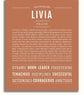 Livia Personalized Name Meaning Art Prints – Name Stories