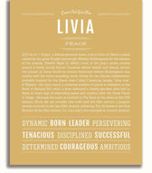 Livia | Name Art Print – Name Stories