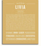 Livia | Name Art Print – Name Stories