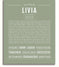 Livia Personalized Name Meaning Art Prints – Name Stories