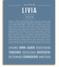 Livia | Name Art Print – Name Stories