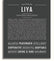 Liya Personalized Name Meaning Art Prints – Name Stories