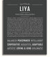 Liya Personalized Name Meaning Art Prints – Name Stories