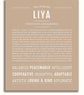 Liya Personalized Name Meaning Art Prints – Name Stories
