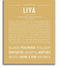 Liya Personalized Name Meaning Art Prints – Name Stories