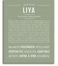 Liya Personalized Name Meaning Art Prints – Name Stories