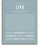 Liya Personalized Name Meaning Art Prints – Name Stories