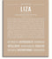 Liza | Name Art Print – Name Stories