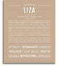Liza Personalized Name Meaning Art Prints – Name Stories