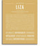 Liza Personalized Name Meaning Art Prints – Name Stories