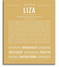 Liza | Name Art Print – Name Stories