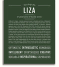 Liza Personalized Name Meaning Art Prints – Name Stories