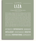 Liza | Name Art Print – Name Stories