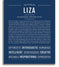 Liza Personalized Name Meaning Art Prints – Name Stories