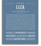 Liza Personalized Name Meaning Art Prints – Name Stories