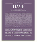 Lizzie | Name Art Print – Name Stories