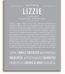 Lizzie | Name Art Print – Name Stories