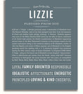Lizzie | Name Art Print – Name Stories