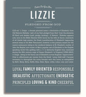 Lizzie | Name Art Print – Name Stories