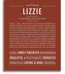 Lizzie | Name Art Print – Name Stories