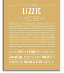 Lizzie | Name Art Print – Name Stories