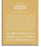 Lizzie | Name Art Print – Name Stories