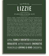 Lizzie | Name Art Print – Name Stories