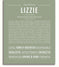 Lizzie | Name Art Print – Name Stories