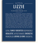 Lizzie | Name Art Print – Name Stories