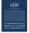 Lizzie | Name Art Print – Name Stories