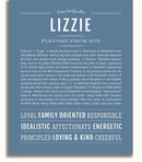 Lizzie | Name Art Print – Name Stories