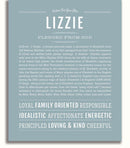 Lizzie | Name Art Print – Name Stories