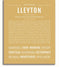Lleyton | Name Art Print – Name Stories