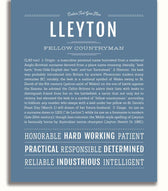 Lleyton Personalized Name Meaning Art Prints – Name Stories