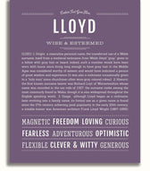 Lloyd | Name Art Print – Name Stories