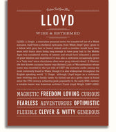 Lloyd | Name Art Print – Name Stories