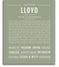 Lloyd Personalized Name Meaning Art Prints – Name Stories