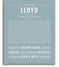 Lloyd Personalized Name Meaning Art Prints – Name Stories