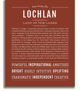 Lochlan | Name Art Print – Name Stories