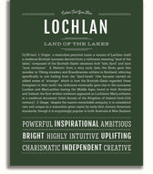 Lochlan | Name Art Print – Name Stories