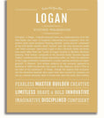 Logan Personalized Name Meaning Art Prints – Name Stories